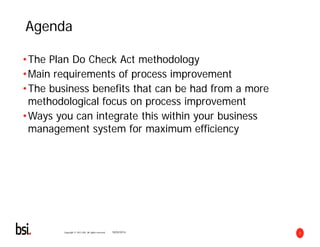 Detailed concepts of the Plan Do Check Act Process – Critical to ...
