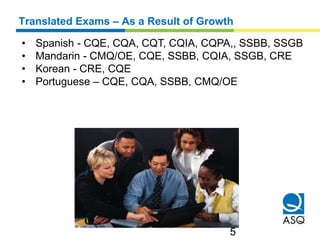 American Society for Quality (ASQ) certifications Overview | PPTX