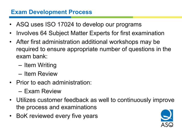 American Society for Quality (ASQ) certifications Overview | PPTX ...