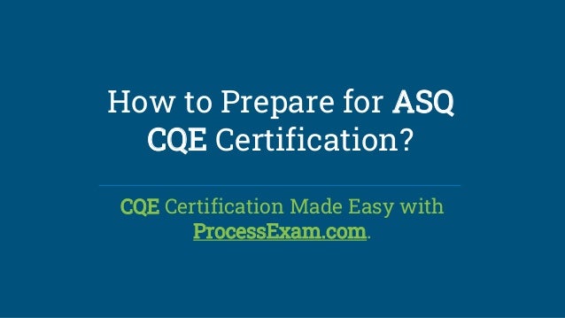 ASQ Certified Quality Engineer (CQE) Certification | Sample Questions