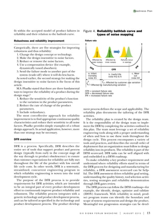 Design for Reliability Readiness Plan in DFSS | PDF