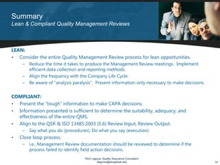 ASQ Presentation Lean Mgt Reviews | PDF