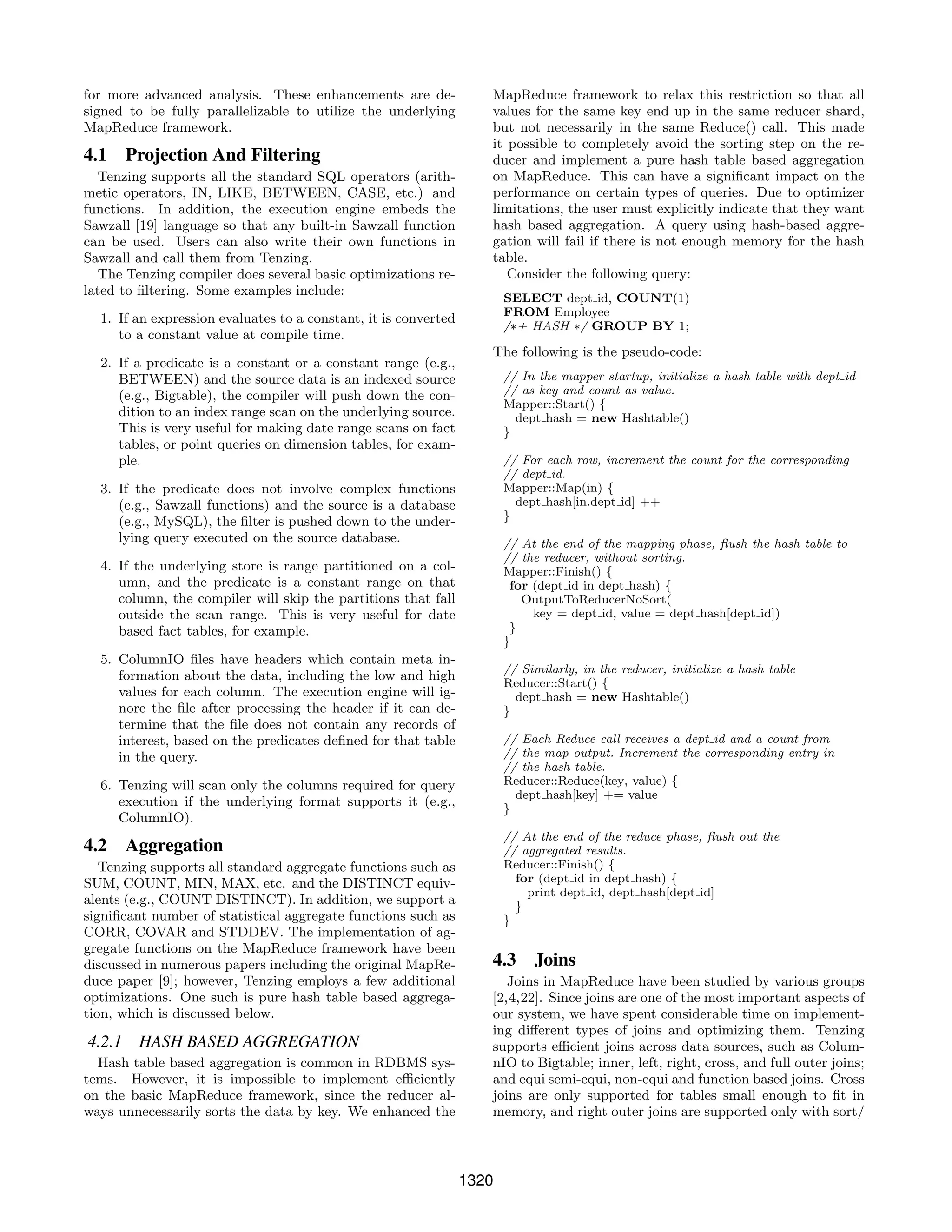 A sql implementation on the map reduce framework | PDF | Databases | Computer Software and ...