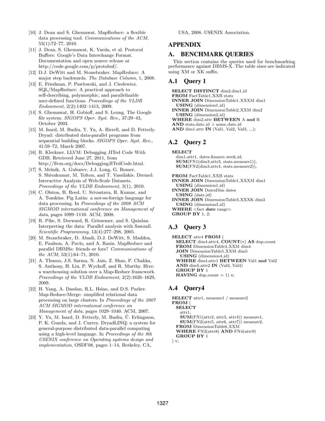 A Sql Implementation On The Map Reduce Framework Pdf