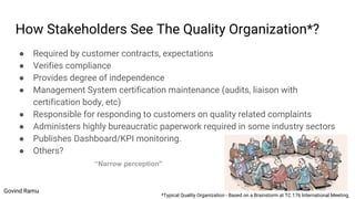 Quality Management - Guidelines for realizing financial and economic ...