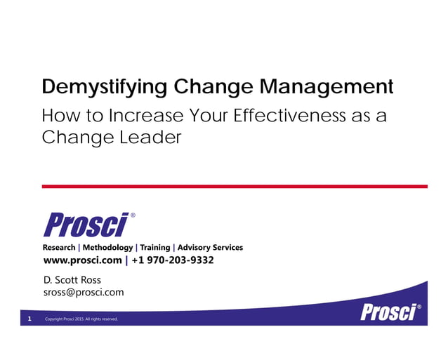 Demystifying Change Management: Prosci Change Management Certification ...