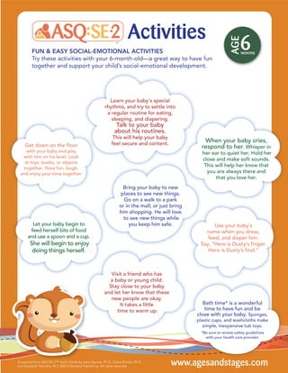 ASQ:SE-2 Parent Activities | PDF