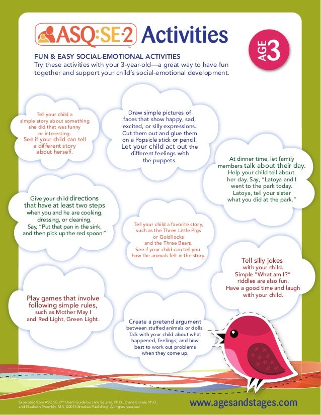 ASQ:SE-2 Parent Activities