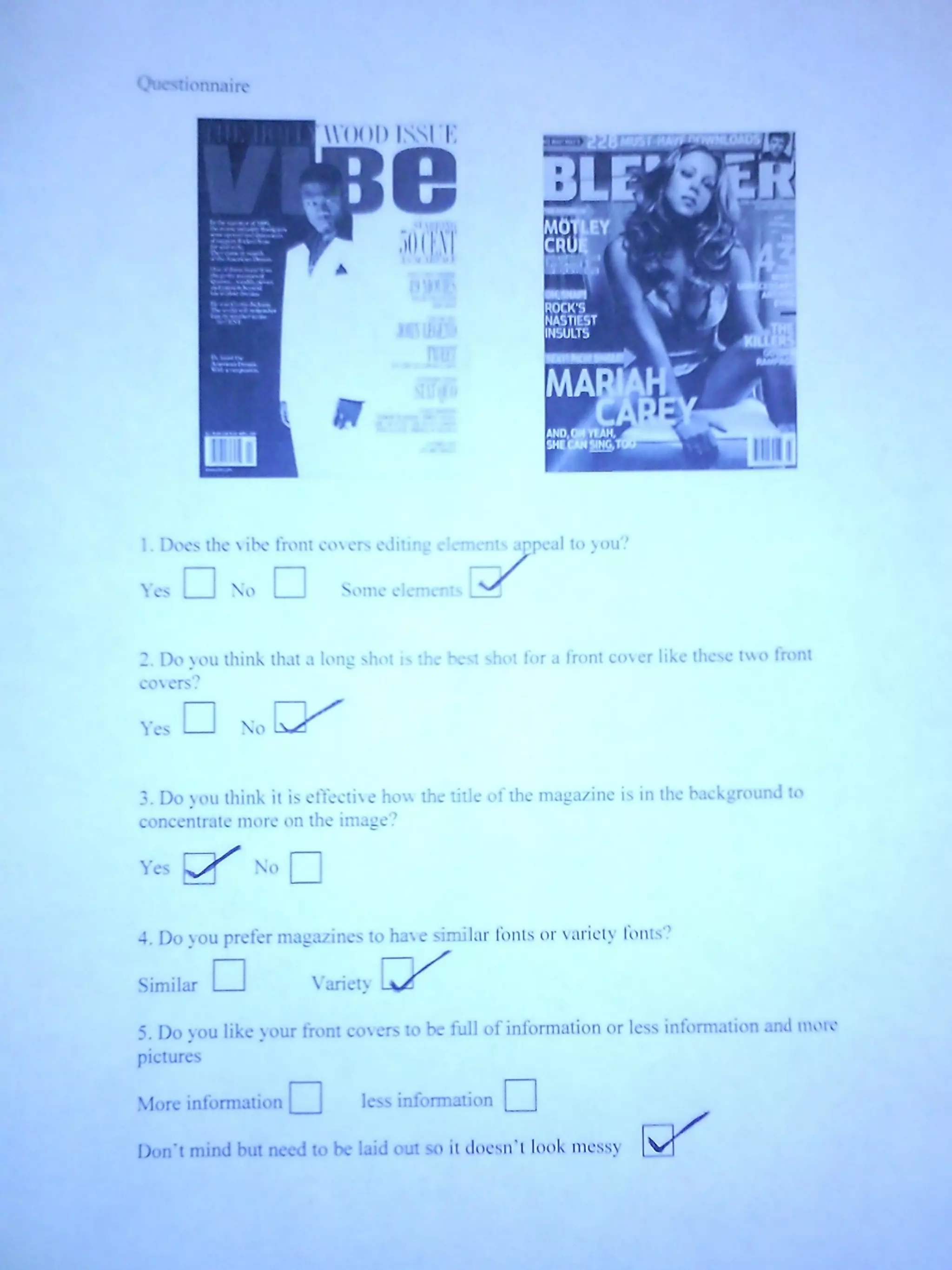 Examples of completed questionaires | PPT