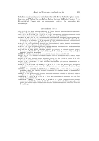 The fruits the agouti ate: Hymenaea courbaril seed fate when its ...