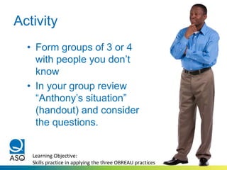 Enabling Conversations for Quality with the OBREAU Tripod | PPTX