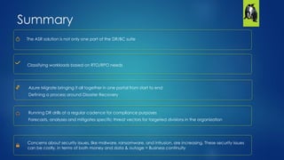 Azure Site Recovery - BC/DR - Migrations & assessments in 60 minutes! | PDF