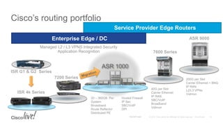 Cisco IOS XE Routers ASR 1000 & ISR 4000 The Evolution of Converged ...