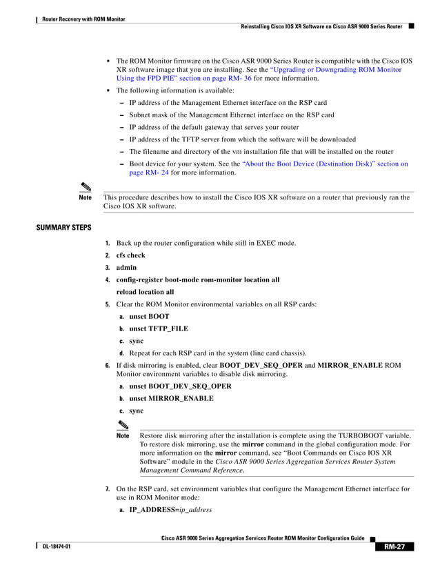 Asr 9k rommon config | PDF