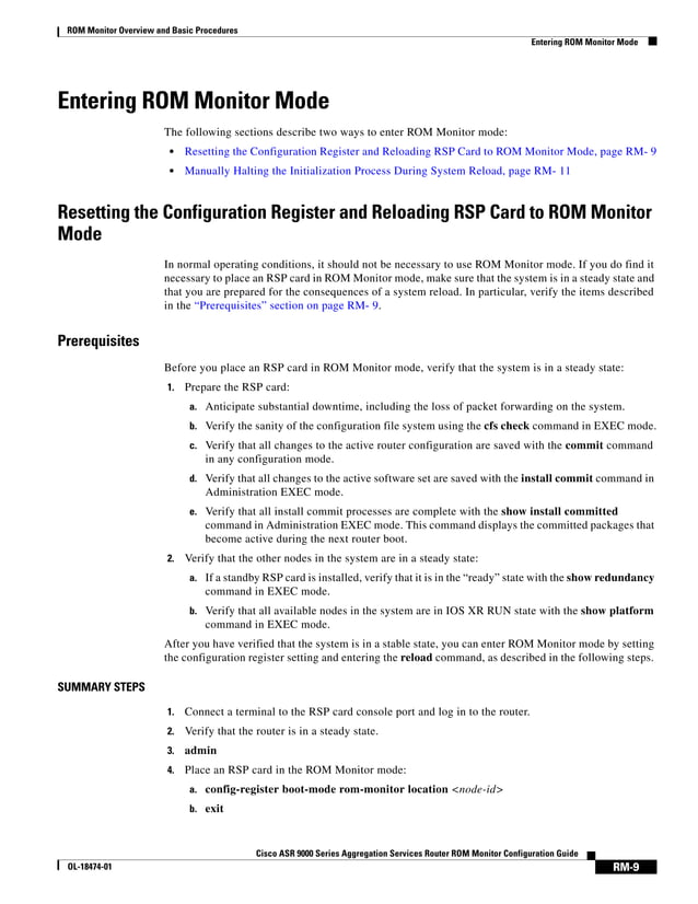 Asr 9k rommon config | PDF