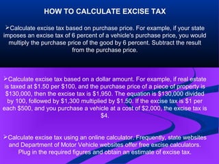excise tax | PPT
