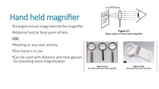 Optical and non optical devices used in low vision | PPTX