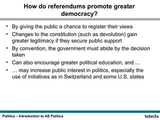 As referendums | PPT | Civic affairs | Politics