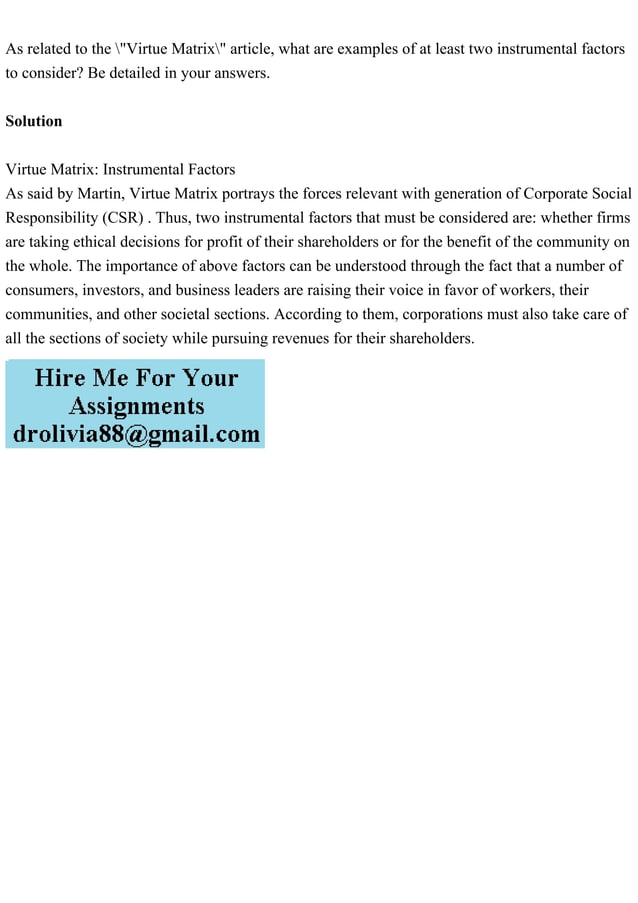 As related to the Virtue Matrix article, what are examples of at.pdf