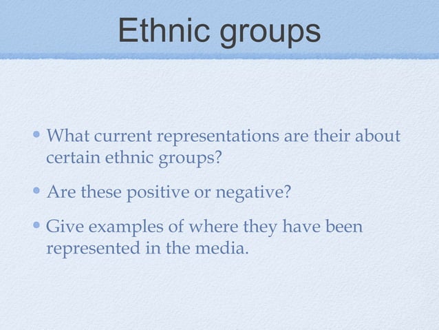 Media Representations | PPT