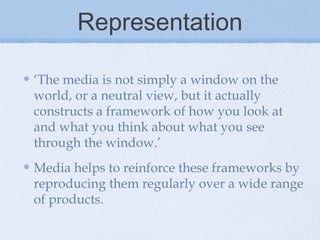 Media Representations | PPT