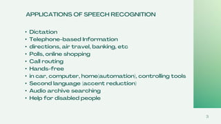 AUTOMATIC SPEECH RECOGNITION SYSTEM USING KALDI | PPTX