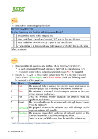 Asrf poc evaluation form | DOC