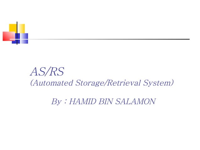 Asrs | PPT