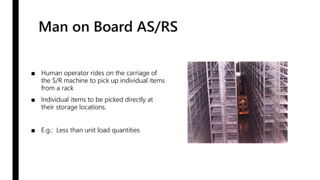 Automated Storage/Retrieval Systems - Explained | PPTX | Data Storage and Warehousing | Computing