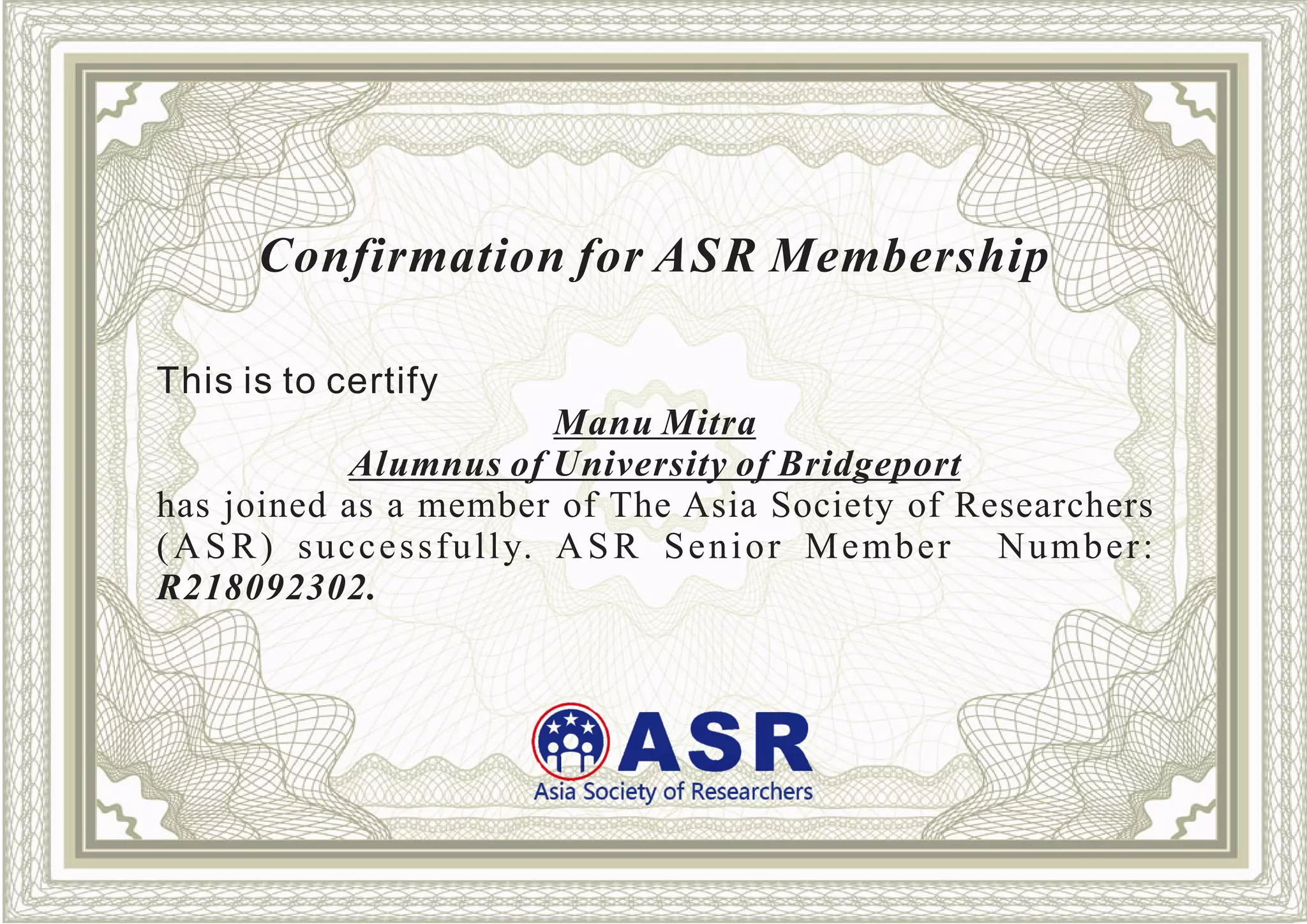 ASR senior member (r218092302) | PPT