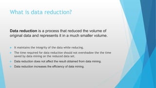 Data Reduction Stratergies | PPTX
