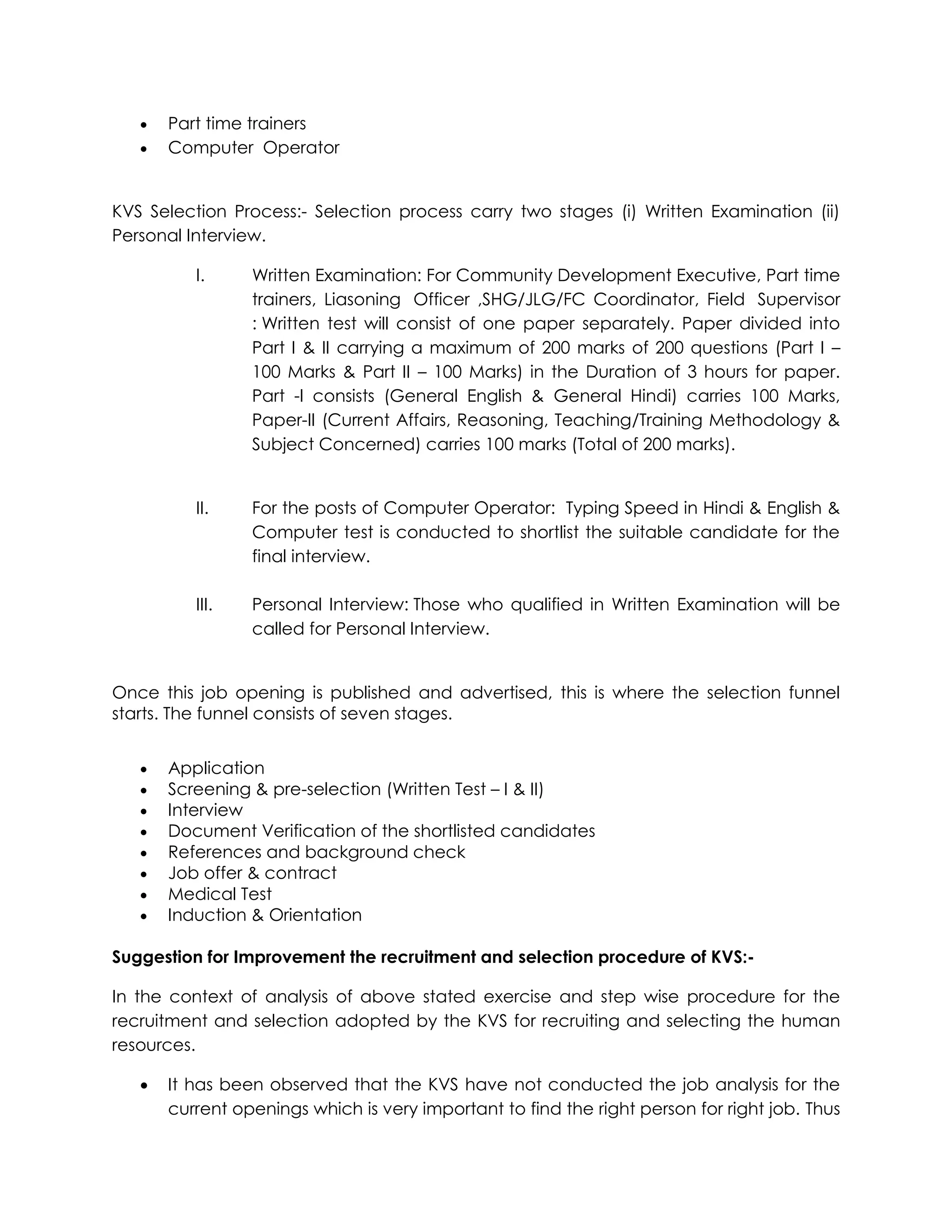 Recruitment & Selection process FPOs | PDF