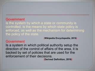 Concept and Component of Urban Governance | PPTX