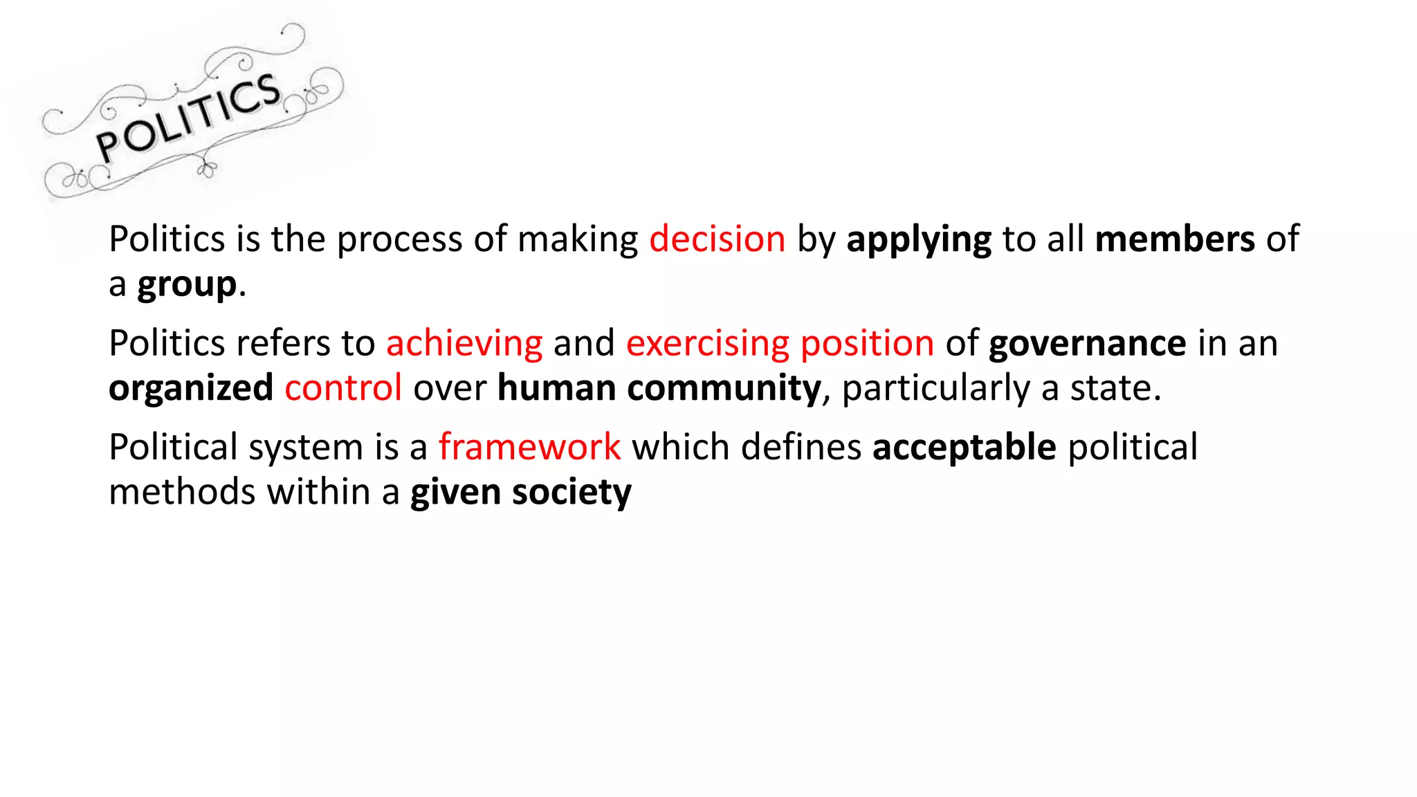 Politics and Urban Planning Process | PPTX