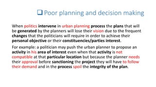 Politics and Urban Planning Process | PPTX