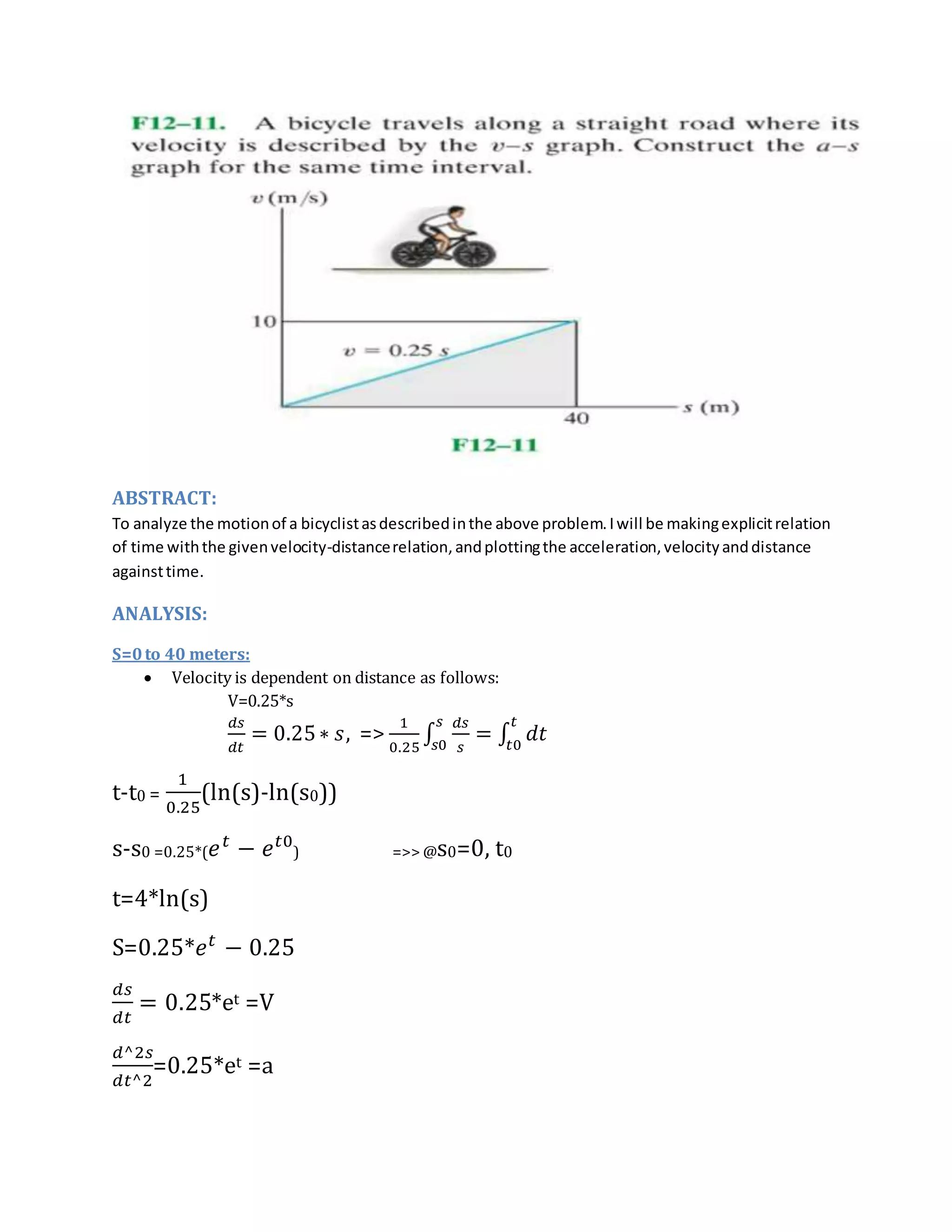 Ass 1 f12-11 report engineering dynamics problems | DOCX | Physics ...