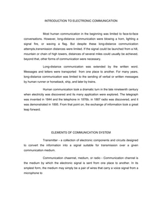 Ass1 introduction to communications (2) | PDF