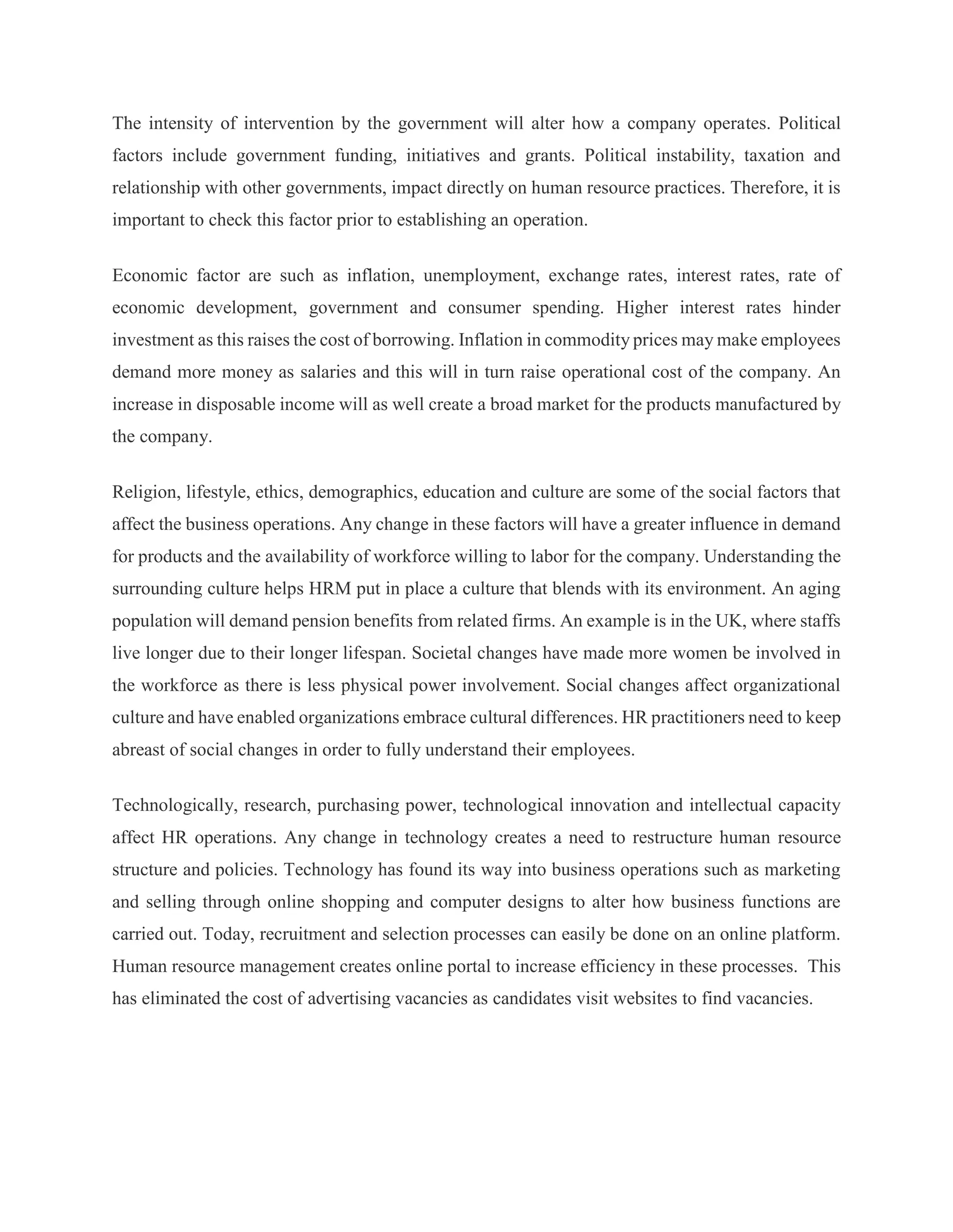 Internal and External Environment on Human Resource Management | PDF Internal and External Environment on Human Resource Management | PDF
