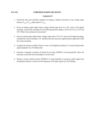 embedded hardware design problms on adc and dac | PDF