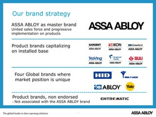 ASSA ABLOY's facts & figures - 2014 corporate presentation part 1 | PDF