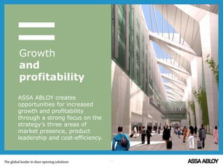 ASSA ABLOY's facts & figures - 2014 corporate presentation part 1 | PDF