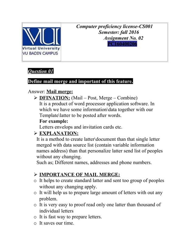 Mail merge | DOC | Email | Internet