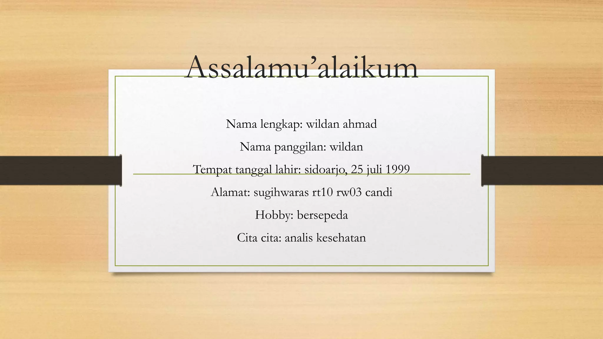 Assalamu’alaikum | PPTX