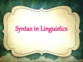 syntax | PPT