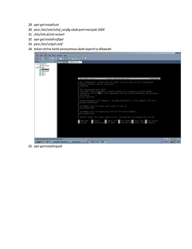 Tutorial membuat server pada VMWare dengan OS Debian 6 | PDF