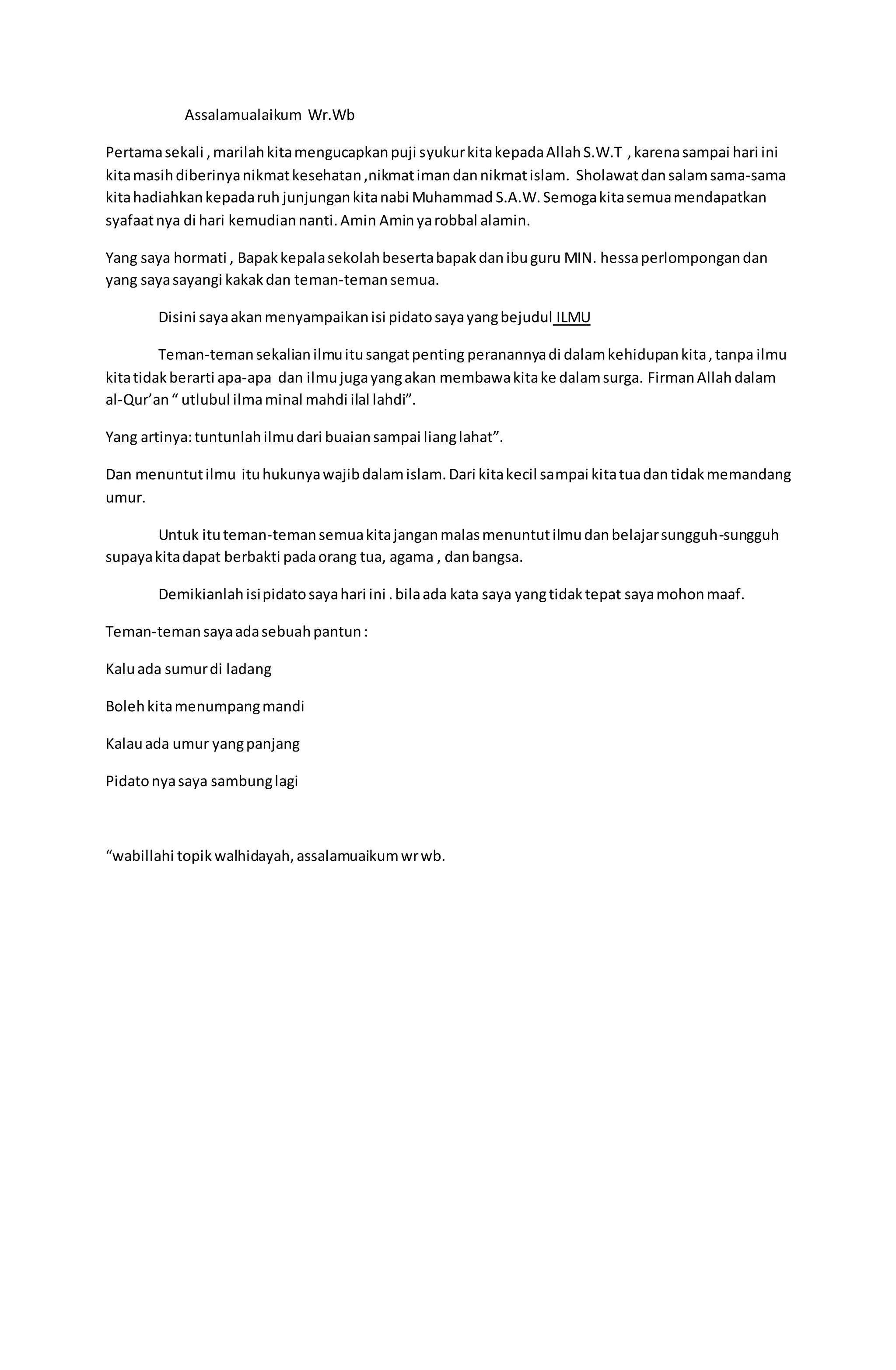 Assalamualaikum wr | PDF