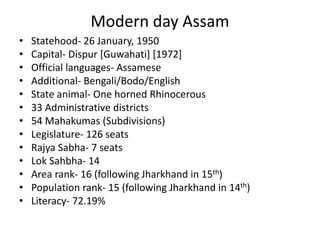 Assam modern history | PPTX
