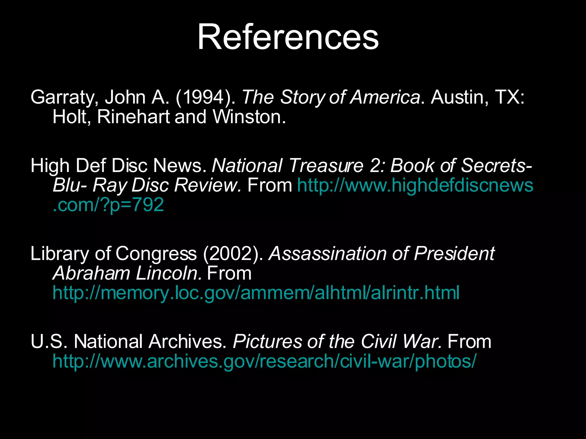 Assassination Of Lincoln | PPT