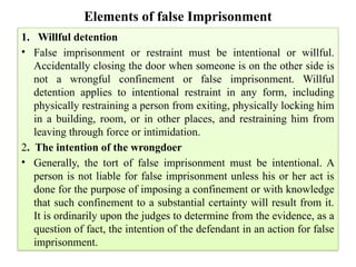 Assault, battery and false imprisonment.pptx