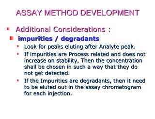 Assay method development | PPT